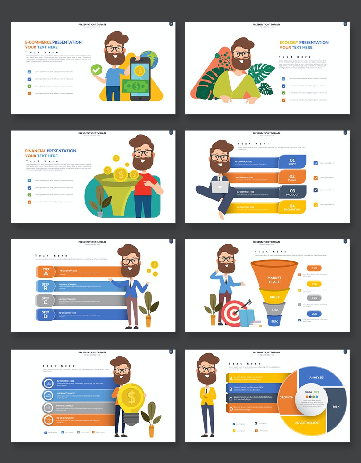 金融人物动画PowerPoint演示模板 Animation Powerpoint Presentation Templates | ABC素材资源网