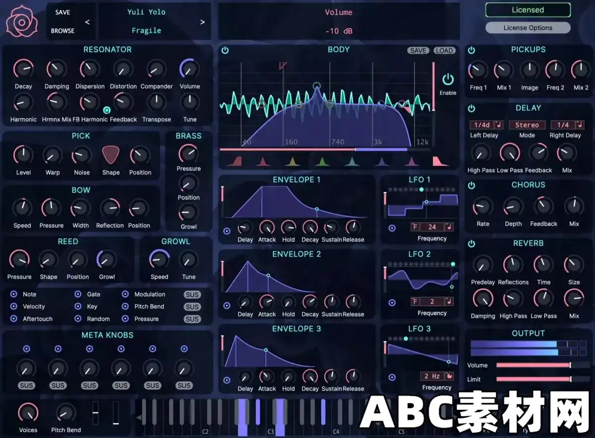 物理建模合成器Tracktion Software Outersect Modeler v1.1.2 WIN | ABC素材资源网